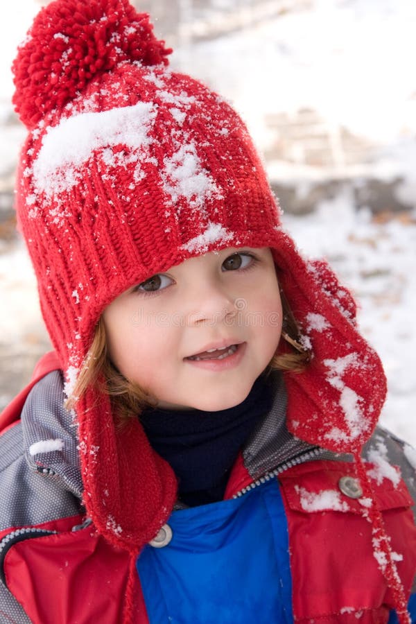 Snow girl stock image. Image of freezing, pompoms, winter - 3707691