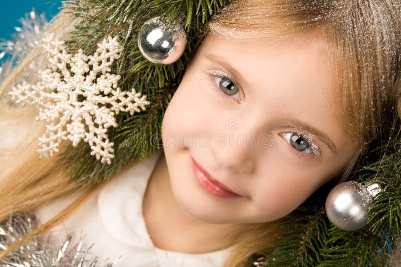 Snow girl stock image. Image of fantasy, flurry, ornament - 7391713