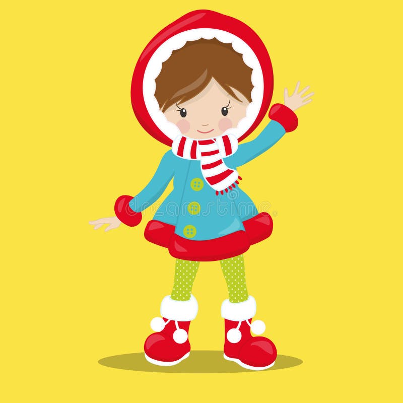 Snow girls 02 stock vector. Illustration of vector, girls - 198990987