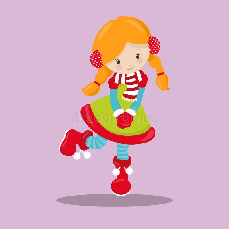 Snow girls 05 stock vector. Illustration of girls, snow - 198990990