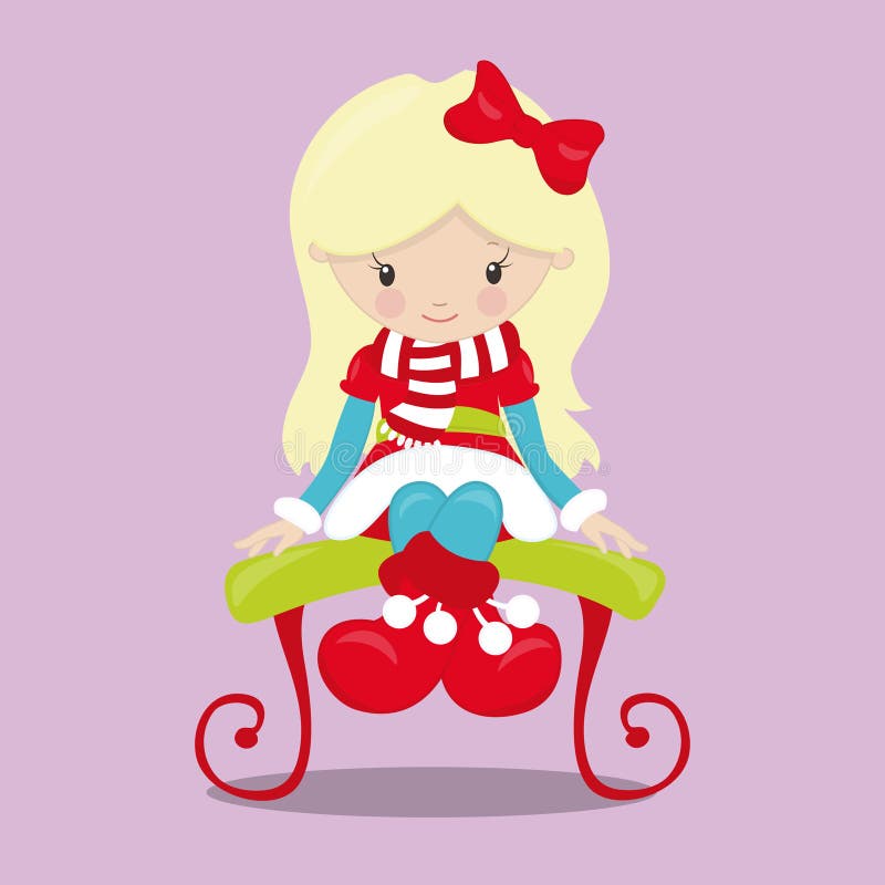 Snow girls 07 stock vector. Illustration of snow, cartoon - 198990992