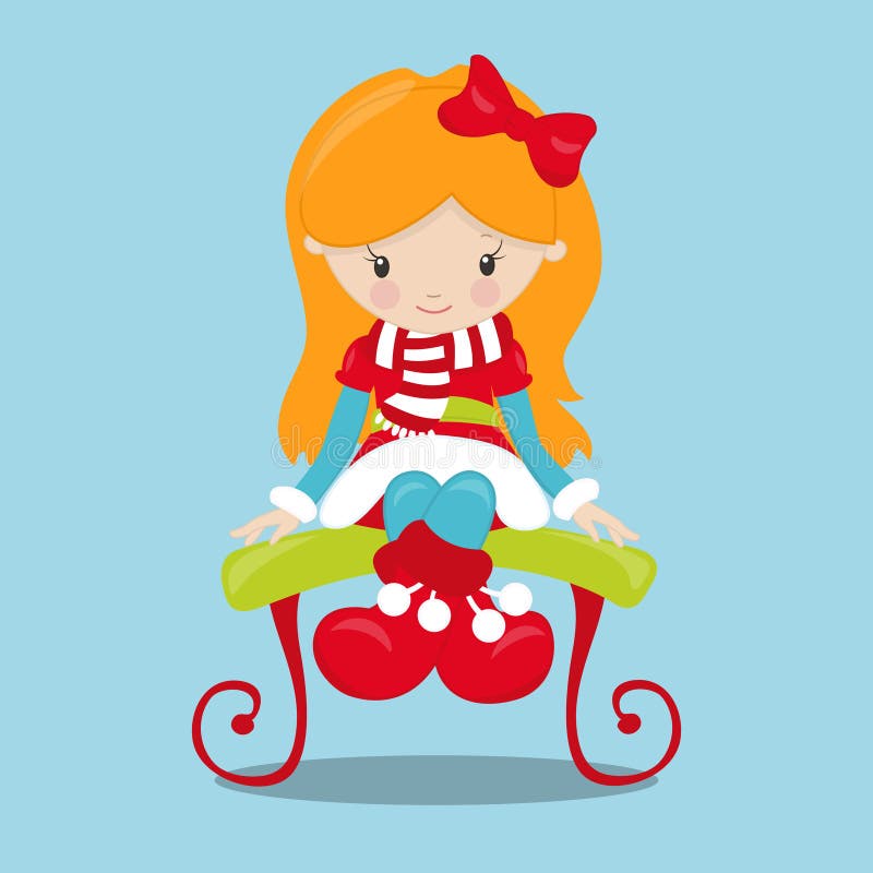 Snow girls 13 stock vector. Illustration of cartoon - 198990997