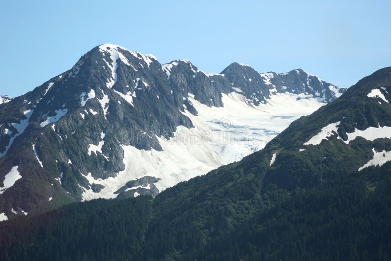 Snow and Glacier in the Mountains in Alaska Stock Photo - Image of snow ...