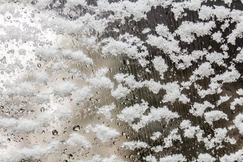 Snow on Glass, Natural Phenomen Texture Stock Photo - Image of abstract ...