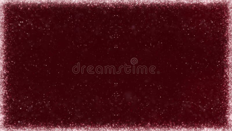 Snow Glitter Frame on Red Background 4K Loop Stock Footage - Video of ...