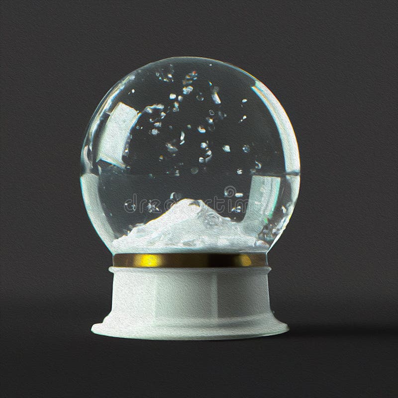 Snow Globe and Christmas Concept . 3d Render and Template Design Stock ...