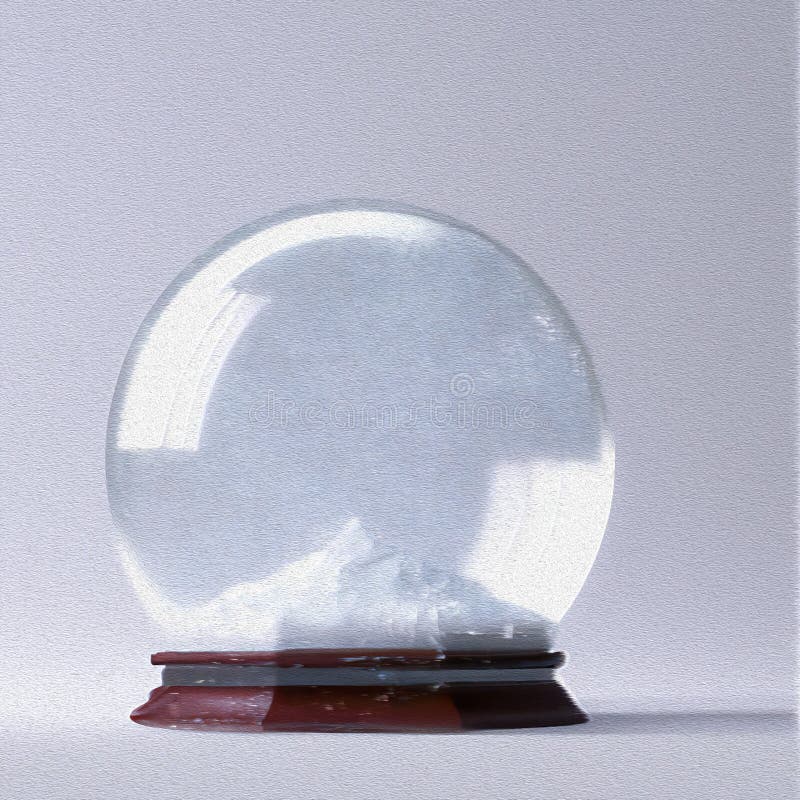 Snow Globe and Christmas Concept . 3d Render and Template Design Stock ...