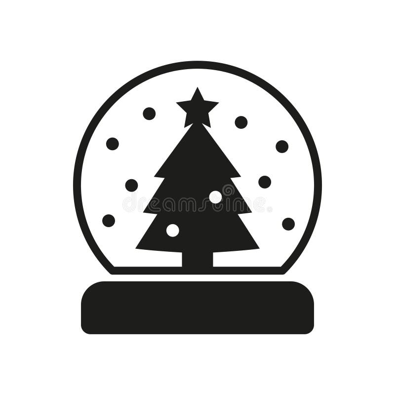 Snow Globe Christmas Icon Vector Basic Design Simple and Modern Stock Vector - Illustration of ...