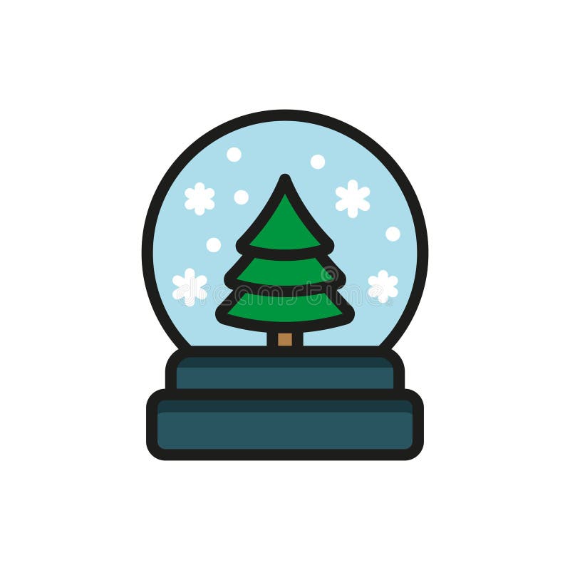 Snow Globe Christmas Icon Vector Basic Design Simple and Modern Stock Vector - Illustration of ...