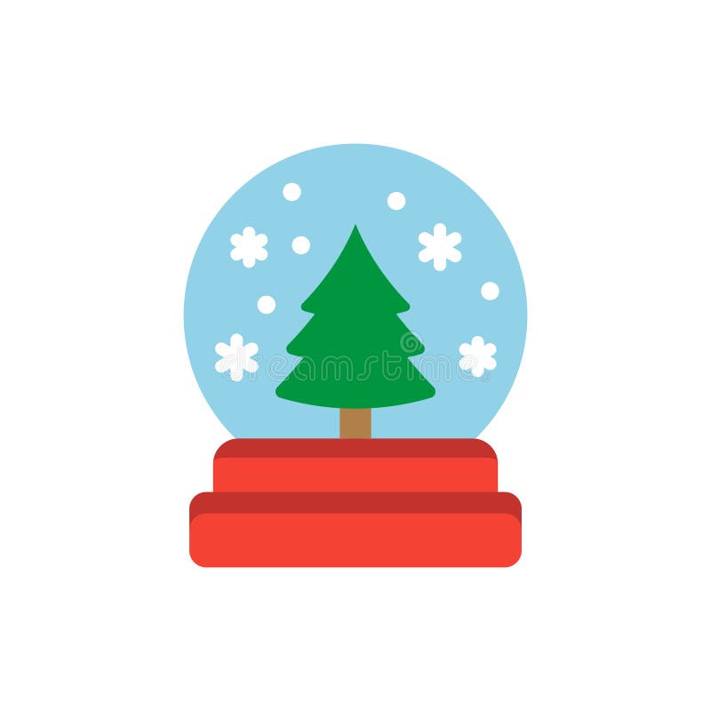 Snow Globe Christmas Icon Vector Basic Design Simple and Modern Stock Illustration ...