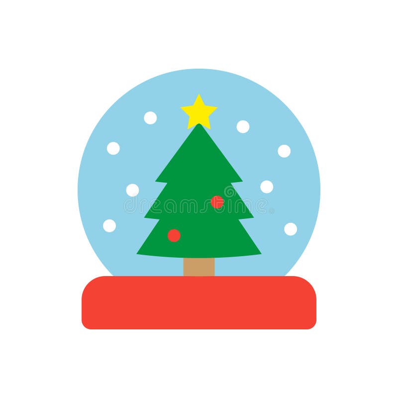 Snow Globe Christmas Icon Vector Basic Design Simple and Modern Stock Vector - Illustration of ...