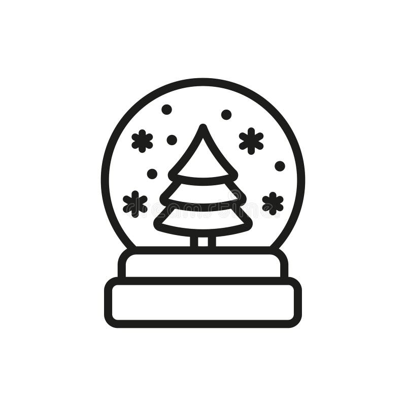Snow Globe Christmas Icon Vector Basic Design Simple and Modern Stock Illustration ...