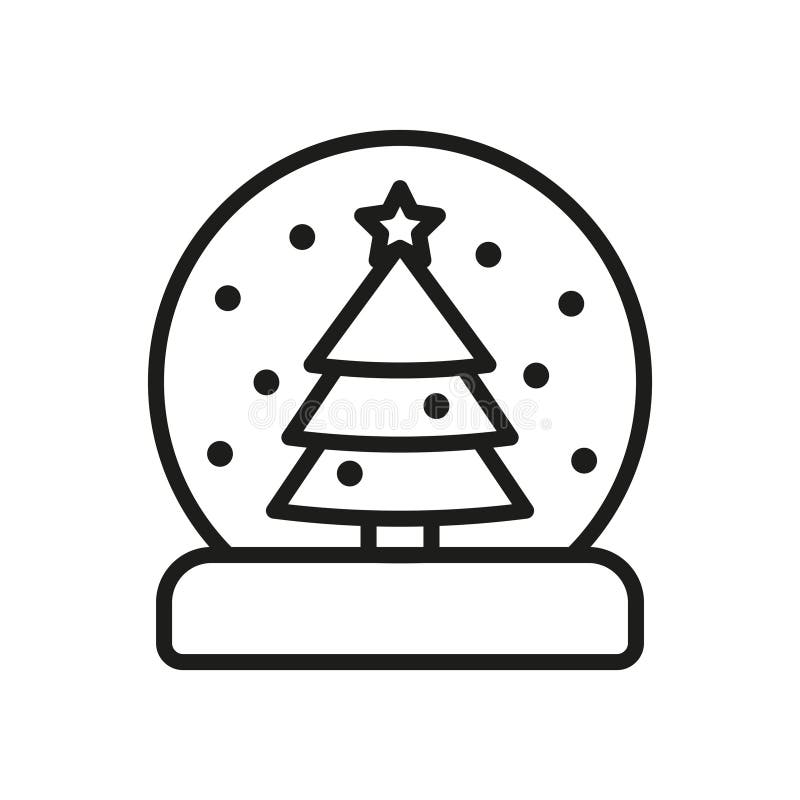 Snow Globe Christmas Icon Vector Basic Design Simple and Modern Stock Vector - Illustration of ...