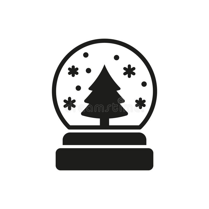 Snow Globe Christmas Icon Vector Basic Design Simple and Modern Stock Illustration ...