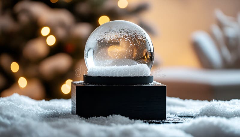 Snow Globe - Christmas Magic Ball Stock Photo - Image of dark, winter ...