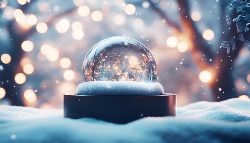 Snow Globe - Christmas Magic Ball Stock Photo - Image of glass, holiday ...