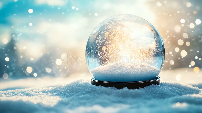 Snow Globe - Christmas Magic Ball Empty Space Stock Illustration ...