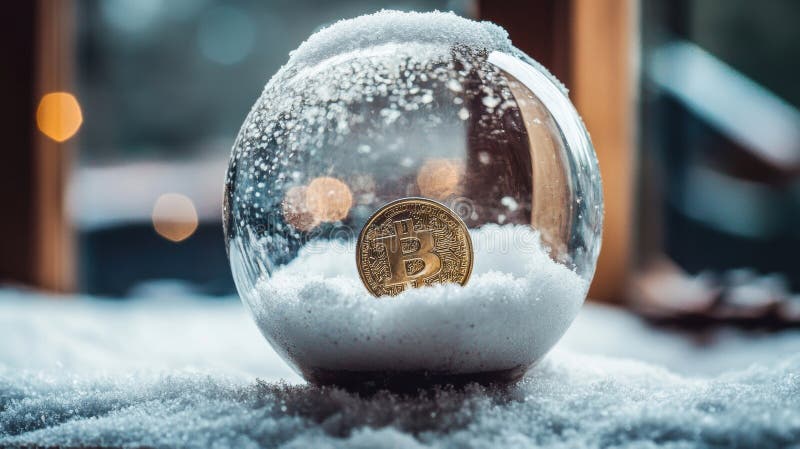 A Snow Globe with a Coin Inside of it Stock Illustration - Illustration ...