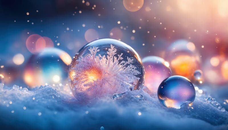 A Snow Globe with a Snowflake on it Stock Illustration - Illustration ...
