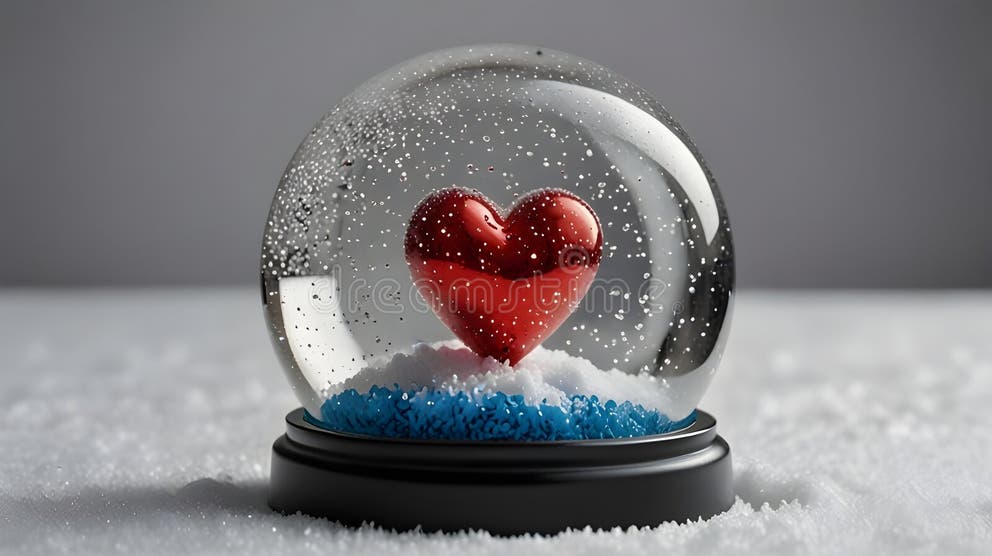 Heartshaped Snow Globe Stock Illustrations – 23 Heartshaped Snow Globe ...