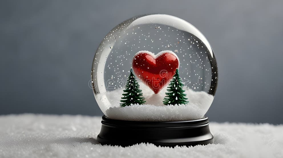 Heartshaped Snow Globe Stock Illustrations – 23 Heartshaped Snow Globe ...