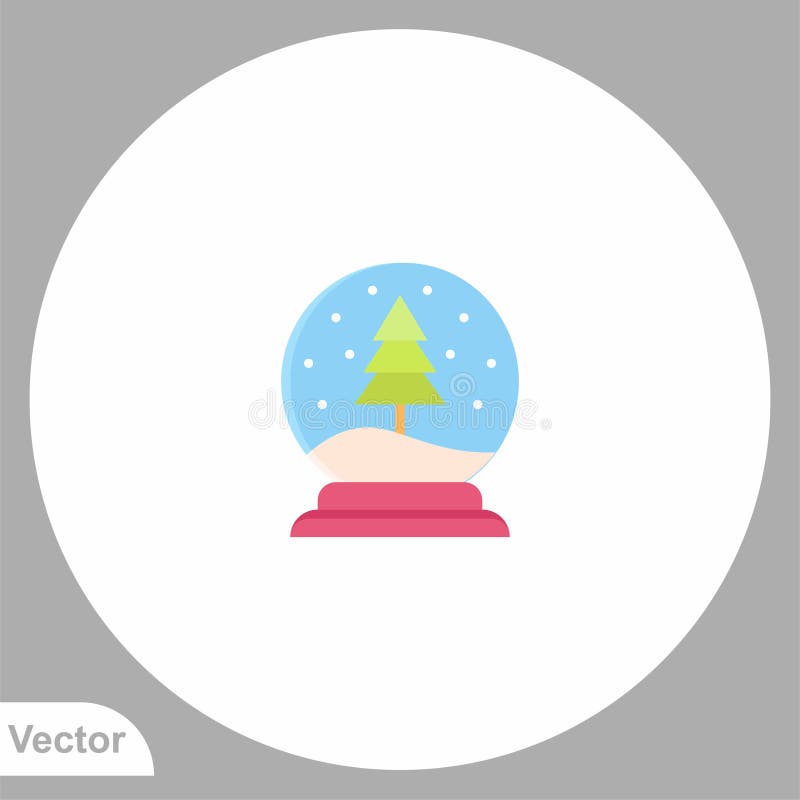 Snow Globe Vector Icon Sign Symbol Stock Illustration - Illustration of ...