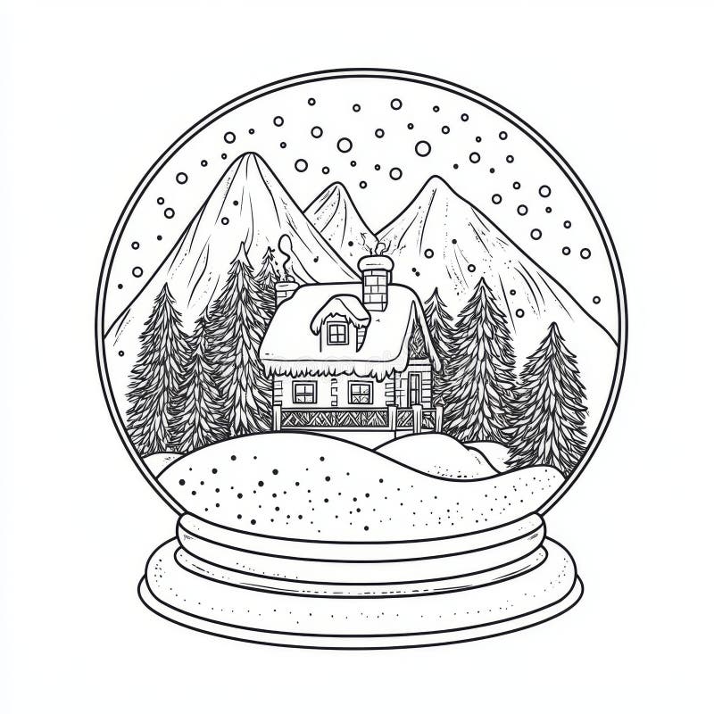Snow Globe Coloring Book Stock Photos - Free & Royalty-Free Stock ...