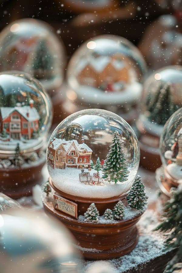 Snow Globes Collection stock photo. Image of frozen - 380162398