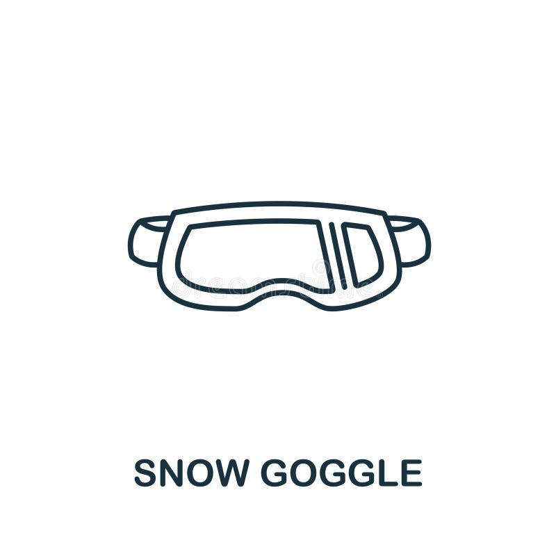 Snow Goggle Icon from Winter Collection. Simple Line Element Snow ...