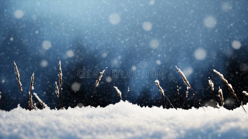 Snow on grass stock image. Image of cold, white, winter - 12448543
