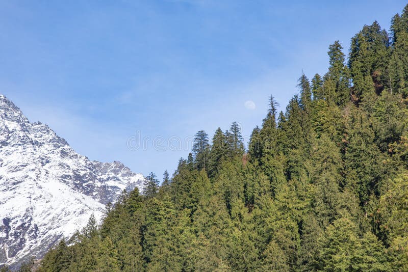 Snow and green mountain stock image. Image of green - 153439291