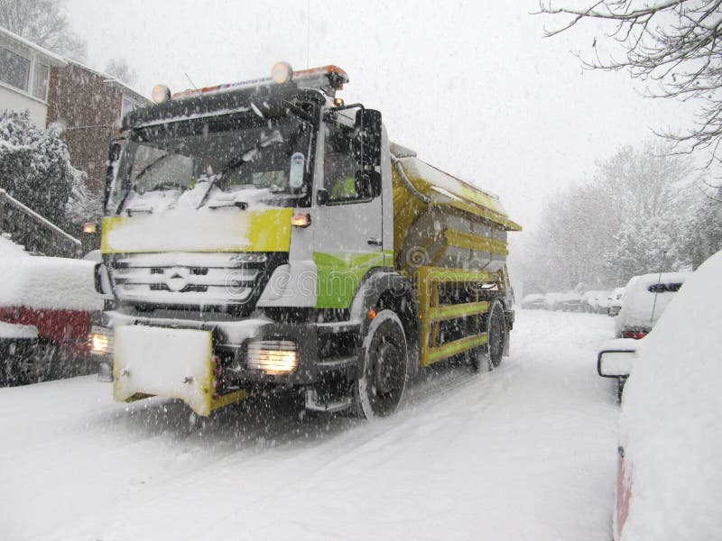 Snow gritter stock image. Image of snow, snowing, blizzard - 17482993