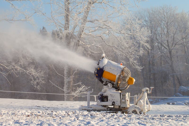 Snow gun. stock image. Image of forest, snow, white, frost - 28140617