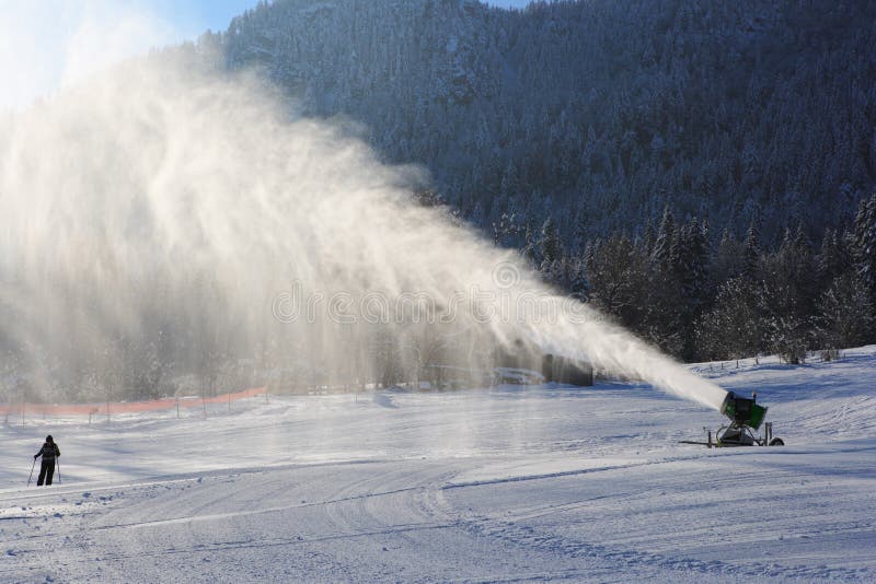 Snow-gun stock image. Image of sunny, germany, preparation - 3867953