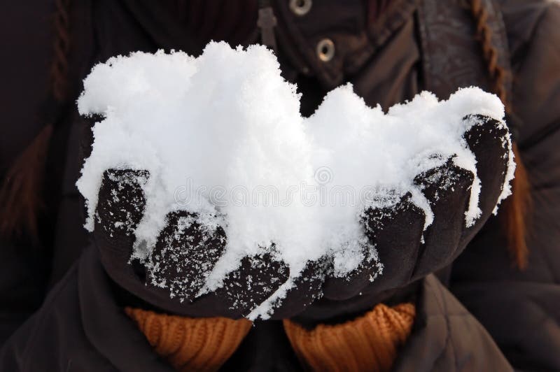 Snow in hand stock image. Image of finger, outdoor, pile - 22652613