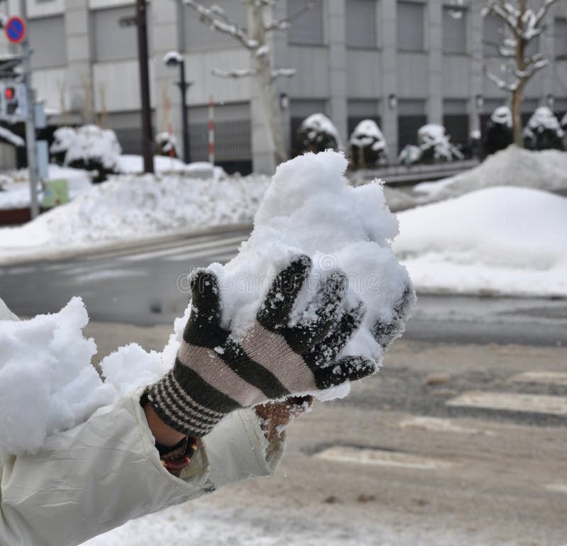 Snow in hand stock image. Image of cold, hand, white - 59931861