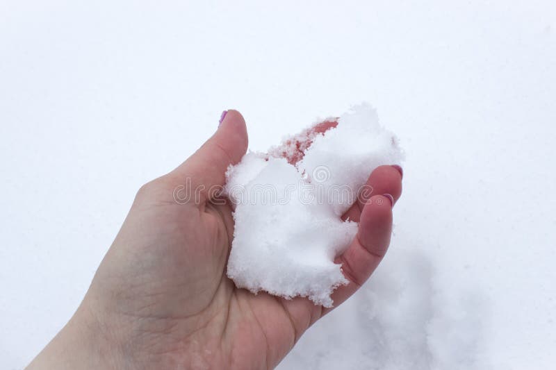 Snow in hand stock image. Image of outdoors, female, people - 90718595
