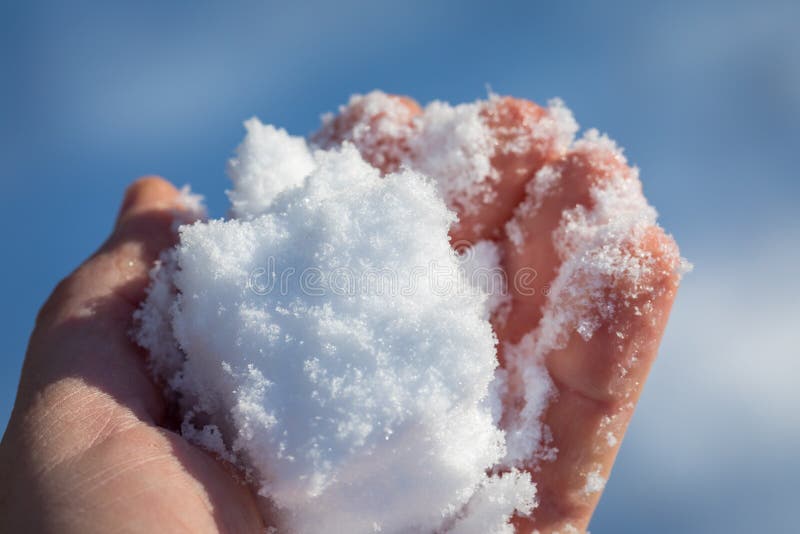 Snow on Hand stock photo. Image of season, shiny, frost - 109620290