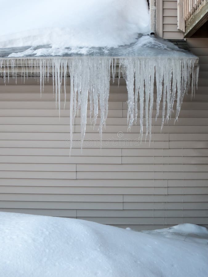 Snow hanging stock image. Image of danger, icicle, freeze - 38738119