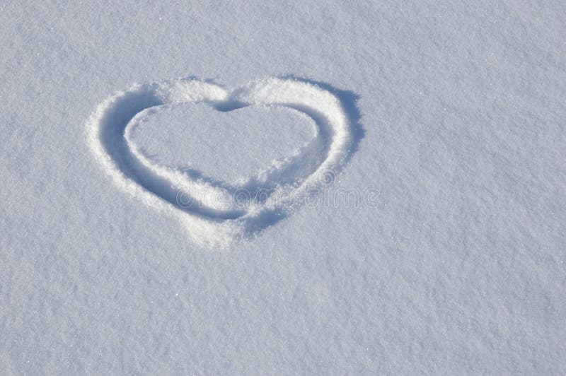 Snow heart stock photo. Image of winter, love, frame - 11582026