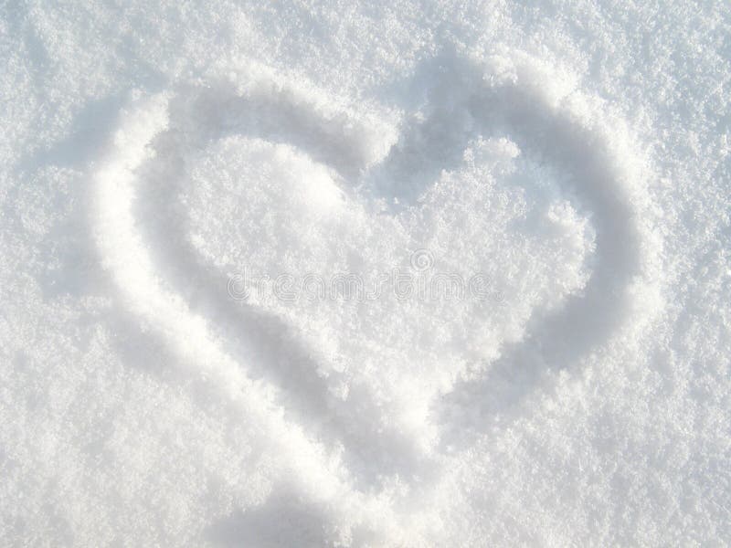 Snow heart stock photo. Image of natural, love, celebration - 12259222