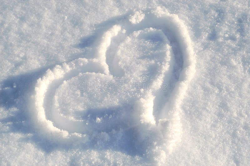 Snow heart stock photo. Image of blue, holiday, desire - 12774478