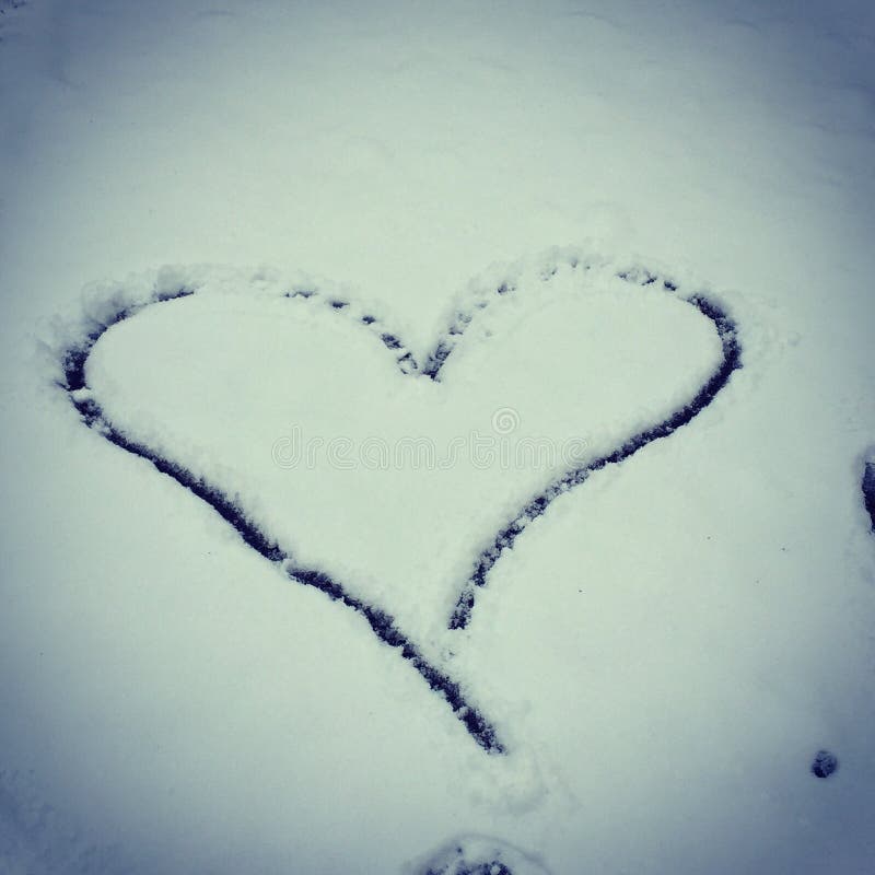 Snow Heart stock photo. Image of lake, virginia, snow - 57750922