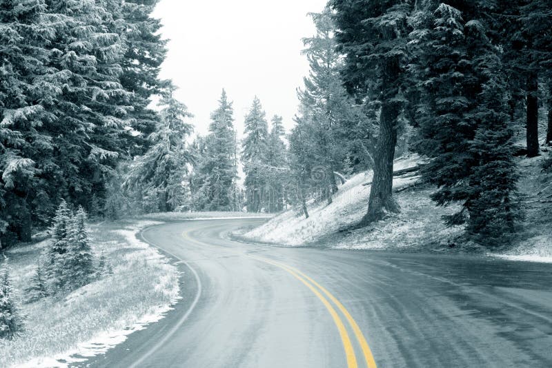 Snow on Highway stock photo. Image of outdoors, difficult - 2209864