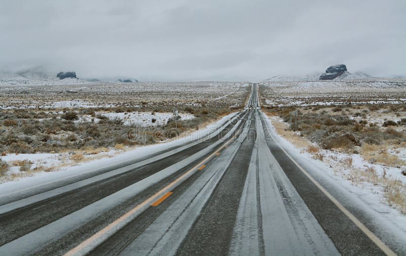 Snow on Highway stock photo. Image of outdoors, difficult - 2209864