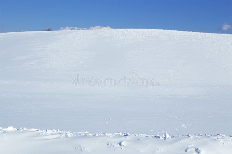 Snow hill stock image. Image of pattern, cool, path, lonely - 85237611
