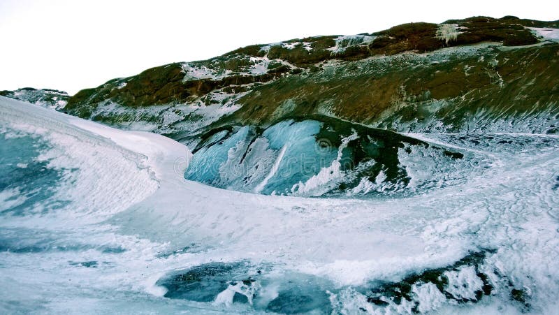 Snow Hills Covered with Ice Stock Image - Image of antarctic, geology ...