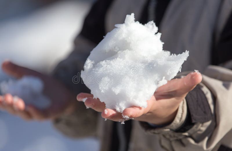 Snow in hand stock image. Image of holding, cold, finger - 22652613