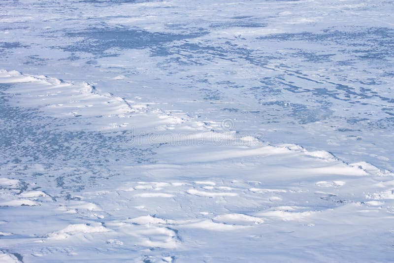 Snow hummocks on the ice stock photo. Image of beautiful - 23194564
