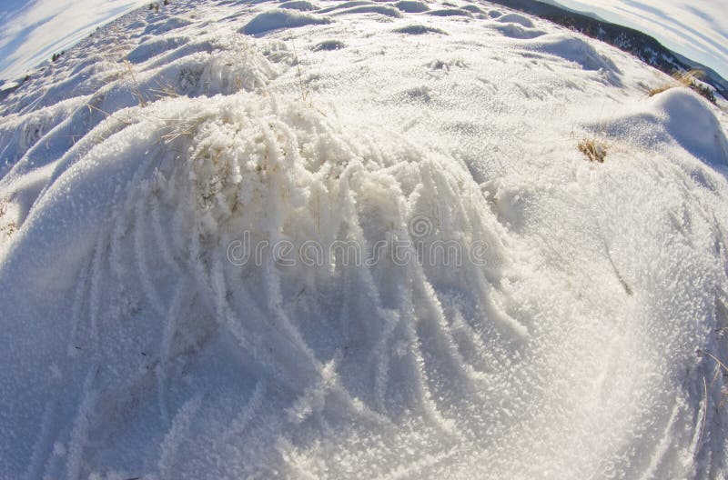 Snow and Ice - Fish Eye View Stock Image - Image of rural, field: 7825233